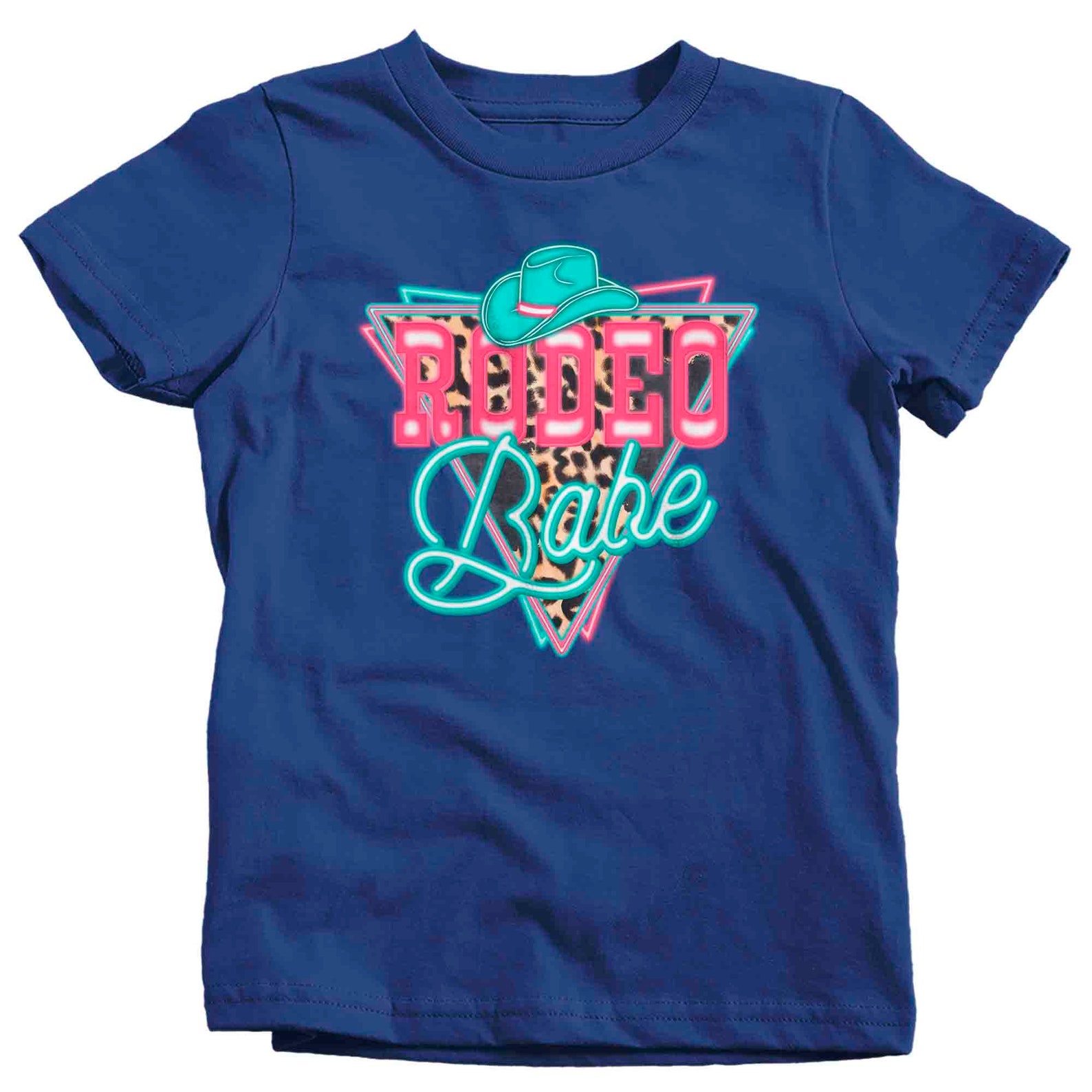 Kids Rodeo Babe Shirt Neon Lights Tshirt Cowgirl Leopard Animal Print ...