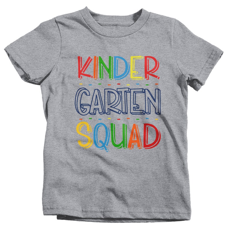 Kids Kindergarten T Shirt Kindergarten Squad T Shirt Cute Back - Etsy