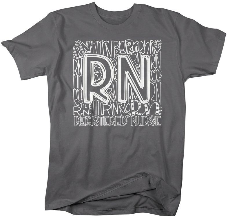 Men's Registered Nurse T Shirt RN Typography T Shirt Nurse - Etsy