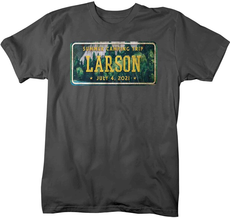 Men's Personalized Camping Shirt License Plate T Shirt - Etsy