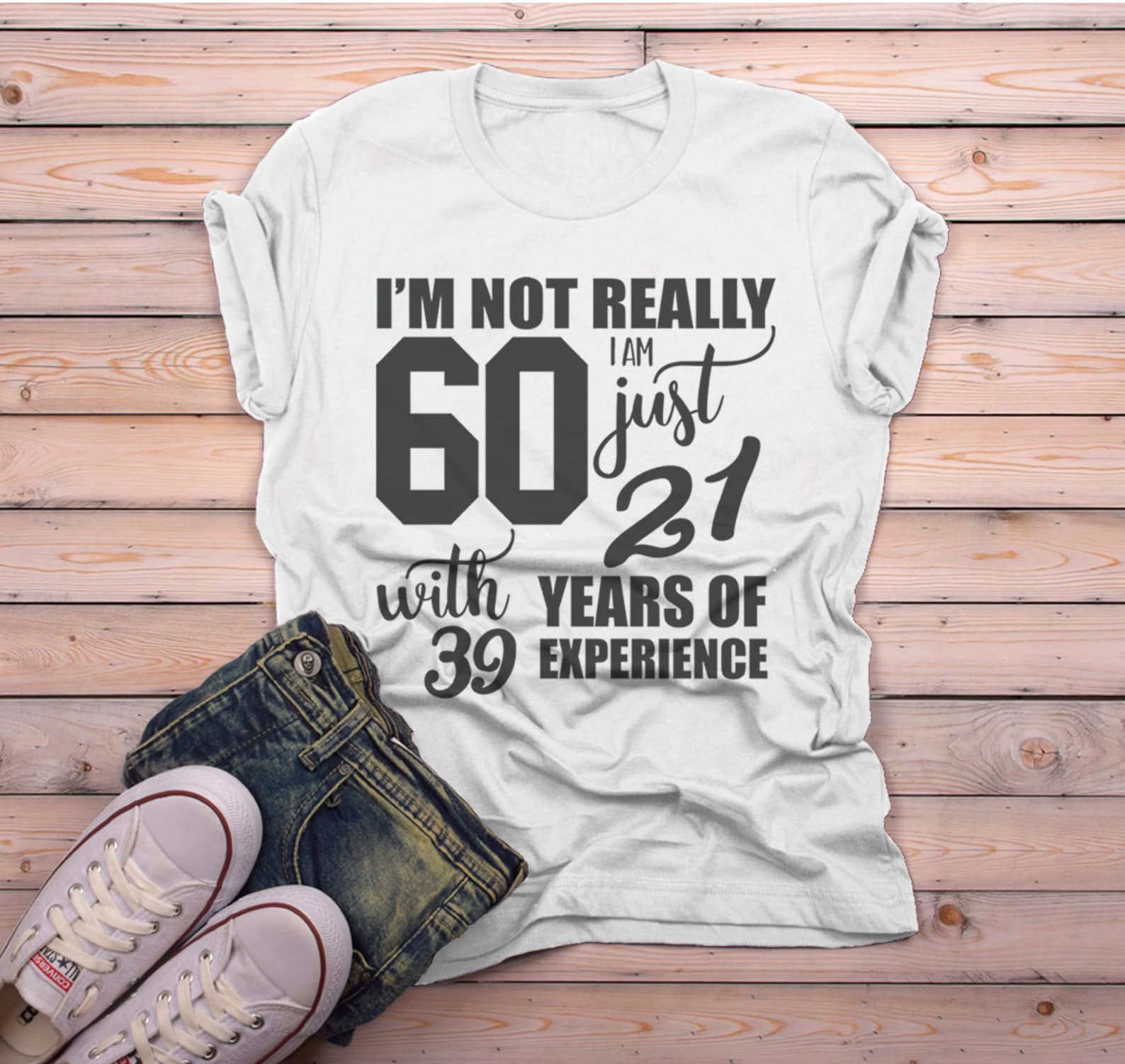 Men's Funny 60th Birthday T-shirt Not 60 21 With 39 Years - Etsy