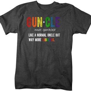 Men's Funny Uncle T-shirt Guncle Shirt Gift Ideas Uncles Fun Saying Tee ...