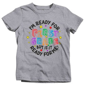 Kids Cute 1st Grade Shirt I'm Ready T Shirt Tee Boy's Girl's First 1 ...