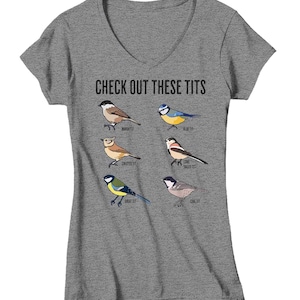 Women's Funny Bird Shirt Check Out These Tits Watcher T Shirt ...