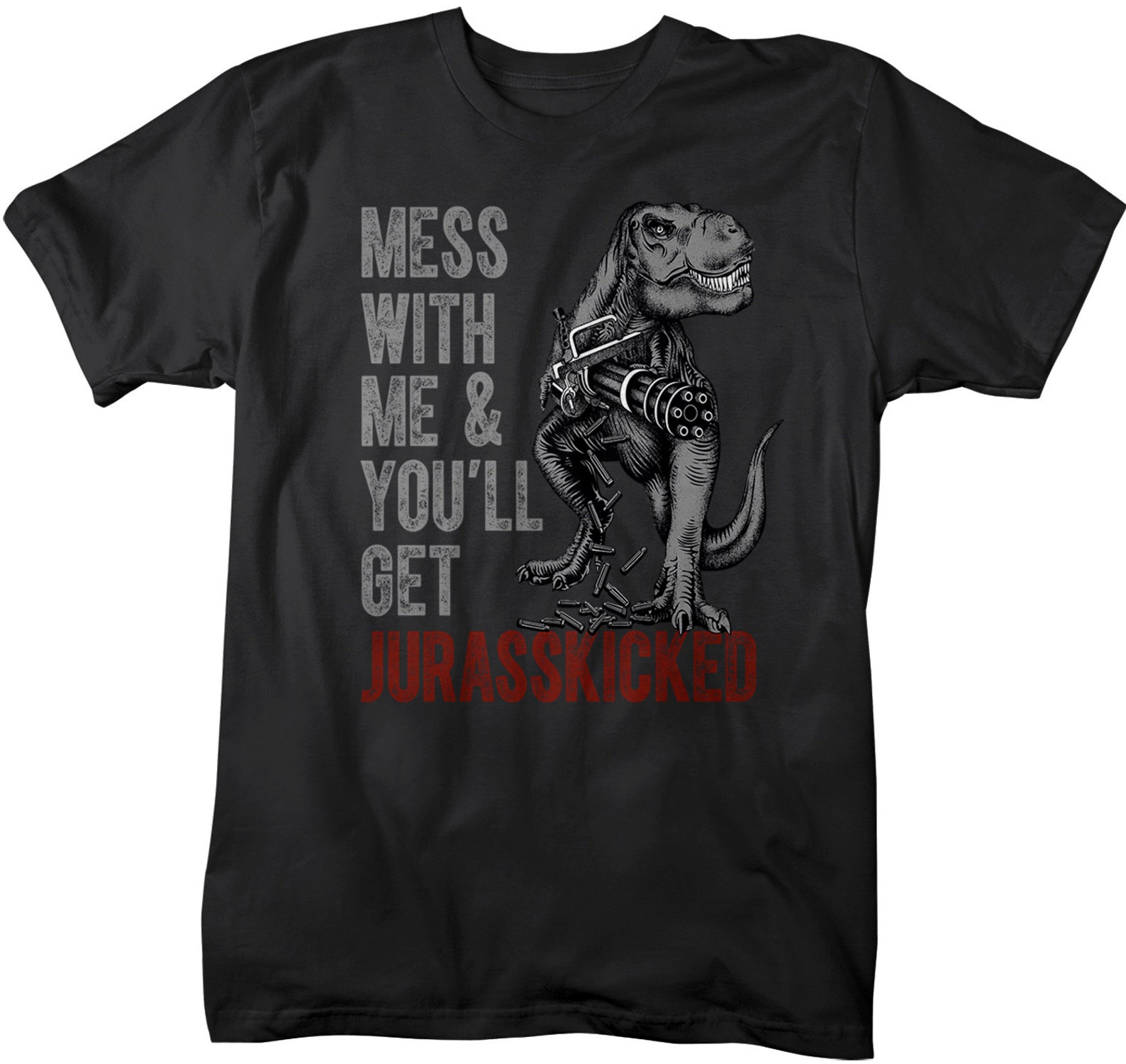 Men's Funny T-rex T-shirt Tyrannosaurus Shirt Jurasskicked - Etsy