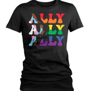 Women's LGBT Ally Shirt LGBTQ Support Ally T Shirt Flag - Etsy