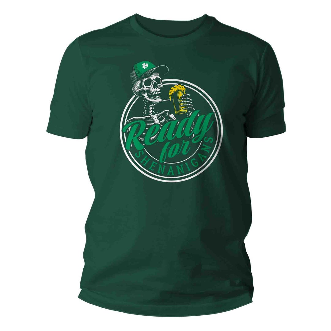 Men's Funny St Patrick's Shirt Patty's Day Shirts Gift Idea Skeleton ...