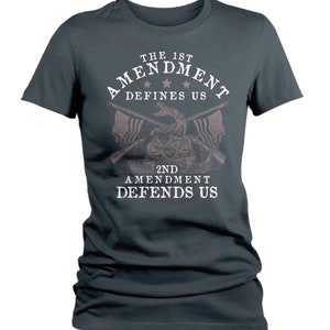 Women's 2nd Amendment Shirt Constitution Tshirt 1st Amendment Gun ...