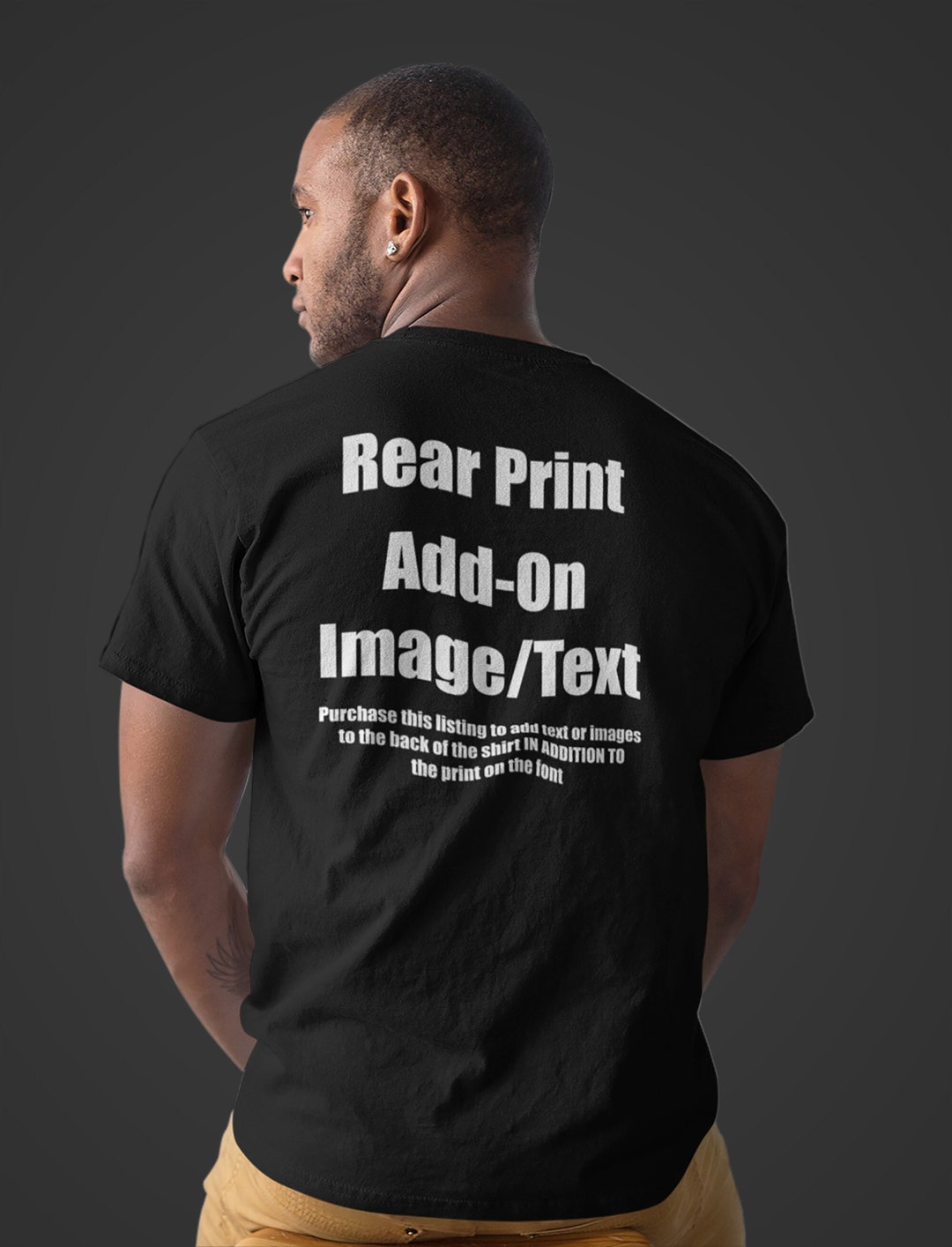 Rear Print Add-on - Etsy