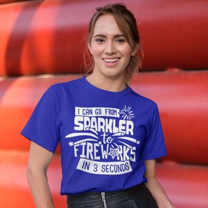 Men's Funny Fireworks T Shirt Sparkler to Fireworks 3 | Etsy