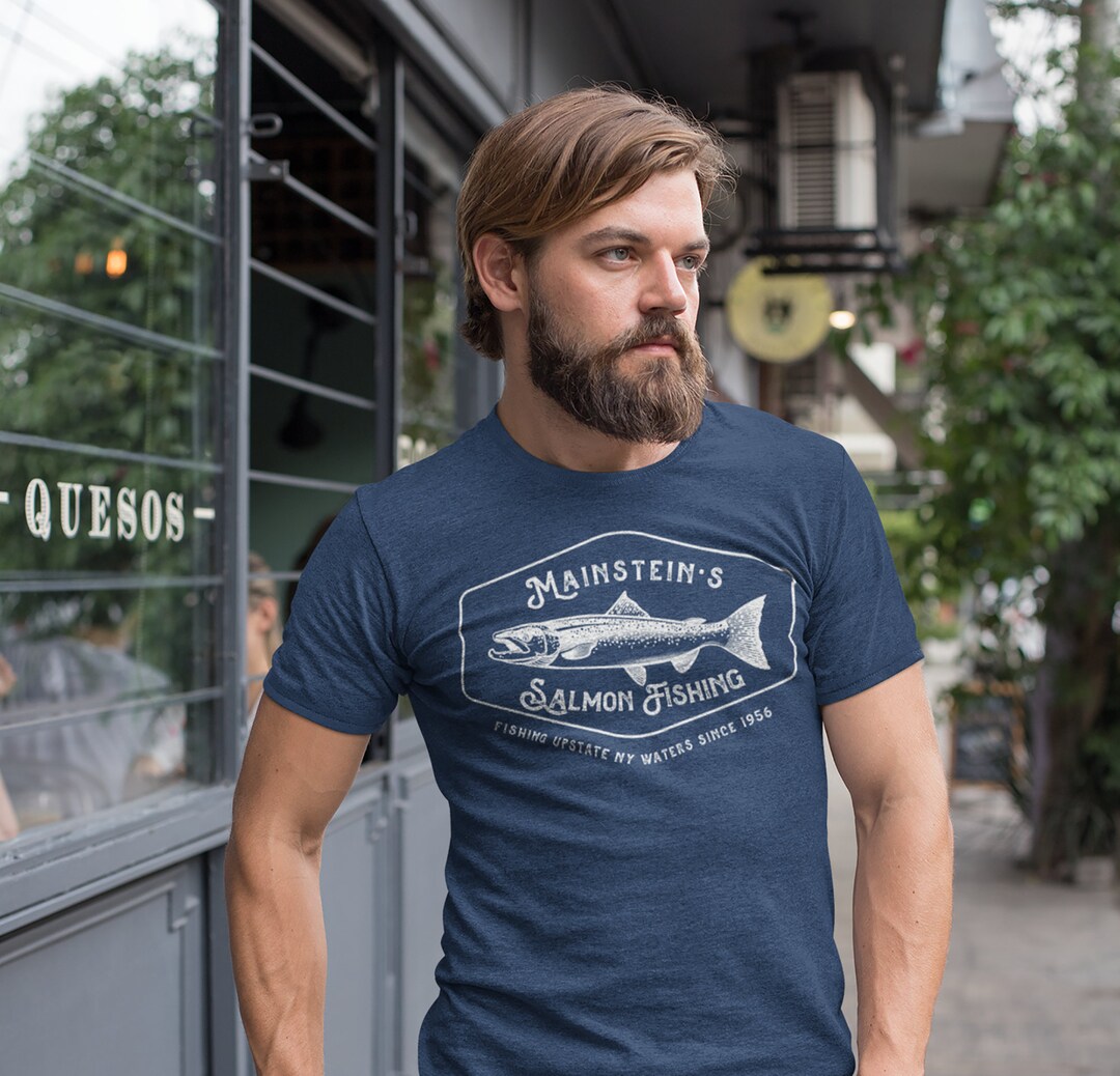 Men's Personalized Vintage Salmon Fishing T-shirt - Etsy