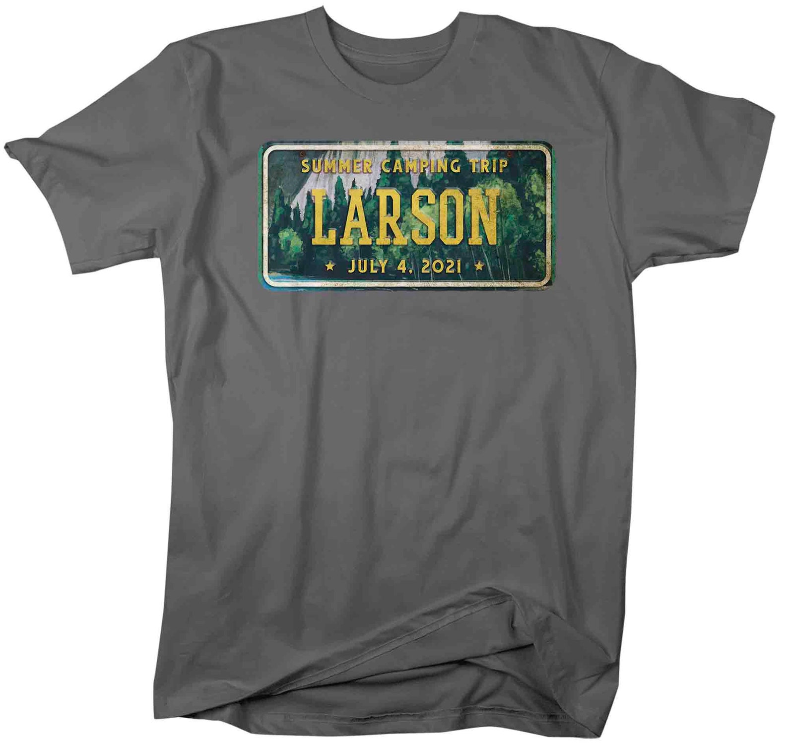 Men's Personalized Camping Shirt License Plate T Shirt - Etsy