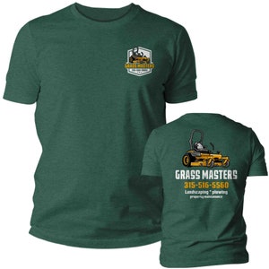 Men's Custom Landscape Tshirt Personalized Lawn Mowing Shirt Pocket Tee ...