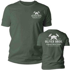 Custom Construction T-shirt: Personalized Builder Logo, Unisex Gift - Etsy