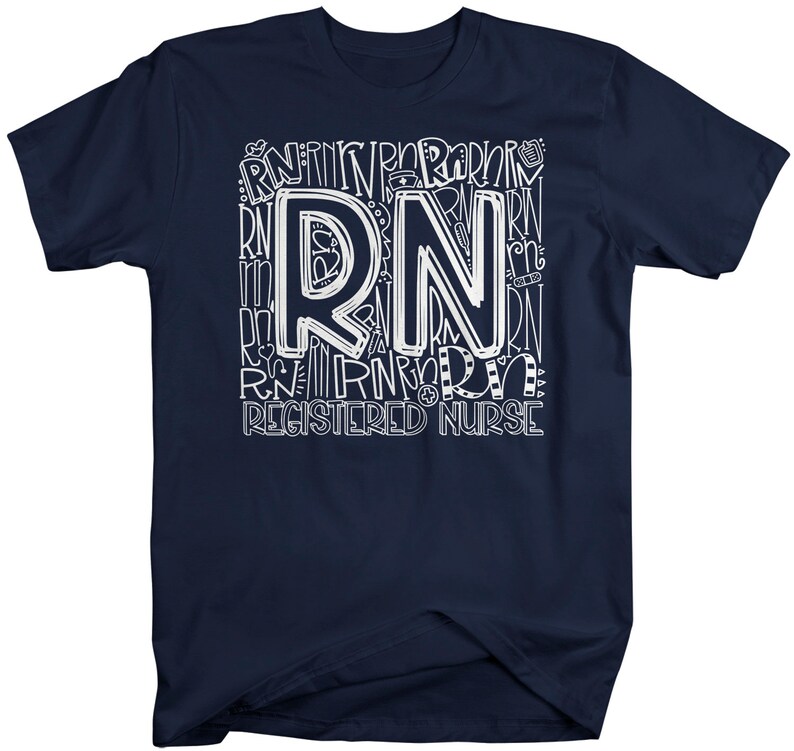 Men's Registered Nurse T Shirt RN Typography T Shirt Nurse - Etsy