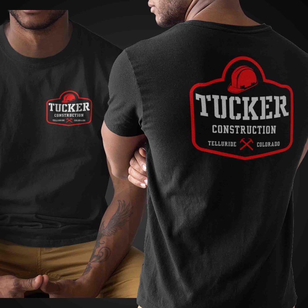 Men's Custom Construction Shirt Personalized Builder Hardhat Hammer ...