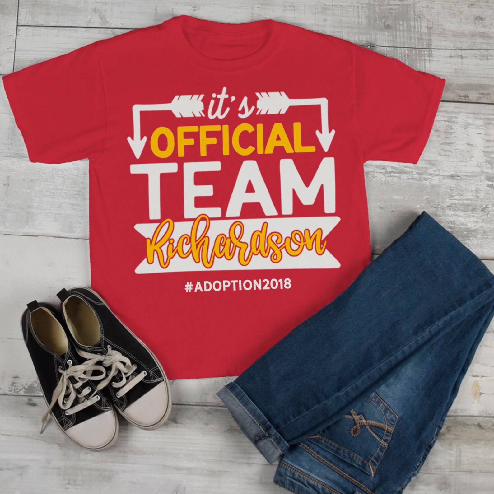 Kids Personalized Adoption T Shirt Matching Custom Family Shirts Adopt ...