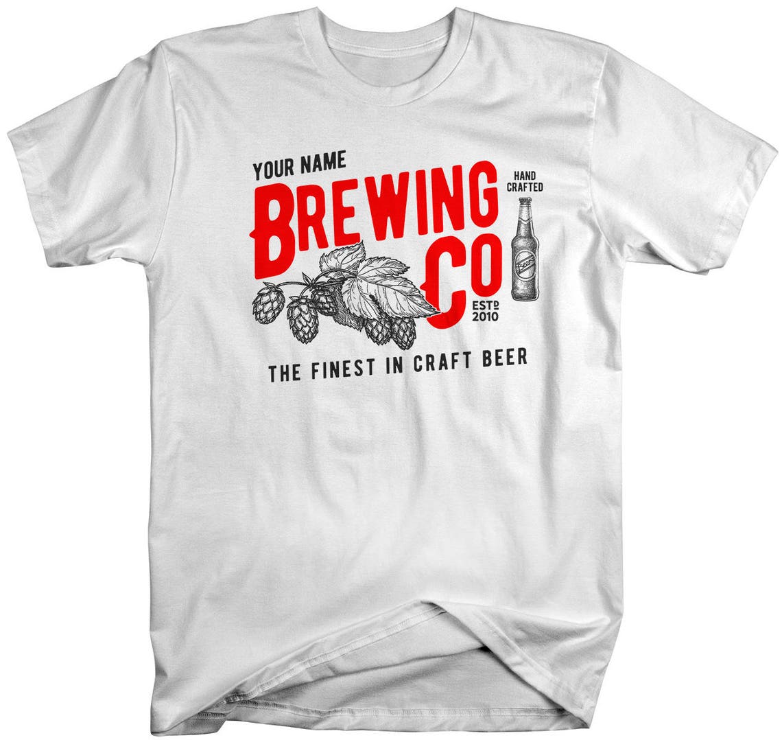 Mens Personalized Brewing Co T Shirt Brewers Shirt Brew Etsy