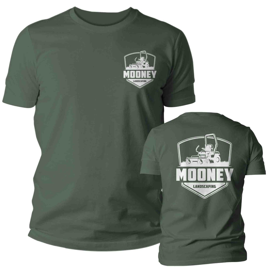 Men's Custom Landscape Shirt Personalized Lawn Mowing Pocket Tee ...