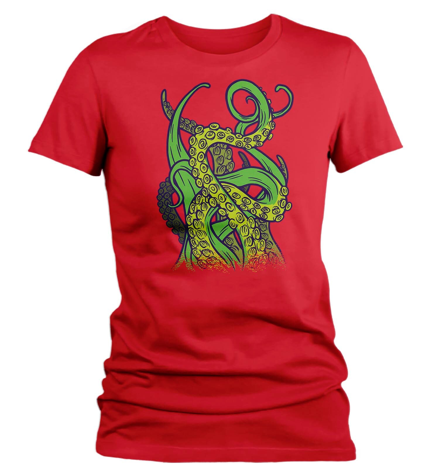 Womens Octopus T Shirt Tentacles Shirt Grunge Tee Aquatic Etsy