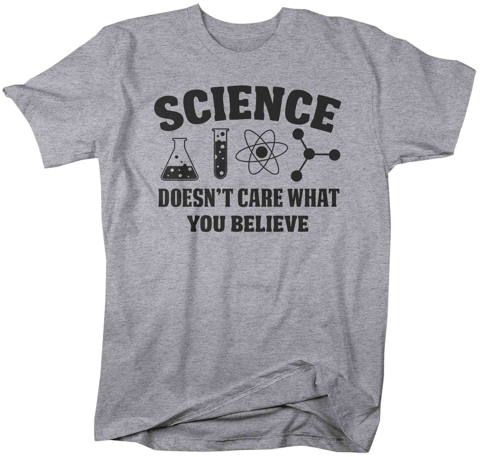 Men's Funny Science Shirt Science Doesn't Care T Shirt Believe Tshirt ...