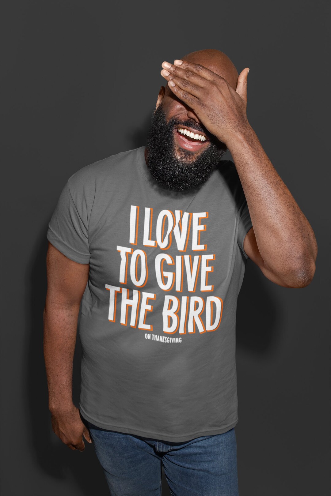 Men's Funny Thanksgiving Shirt I Love to Give the Bird Tshirt Funny ...
