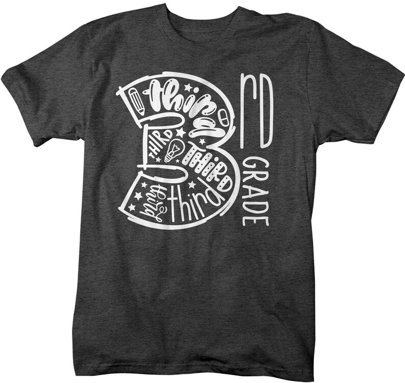 Mens 3rd Grade Teacher Shirt Third Grade Typography T Etsy