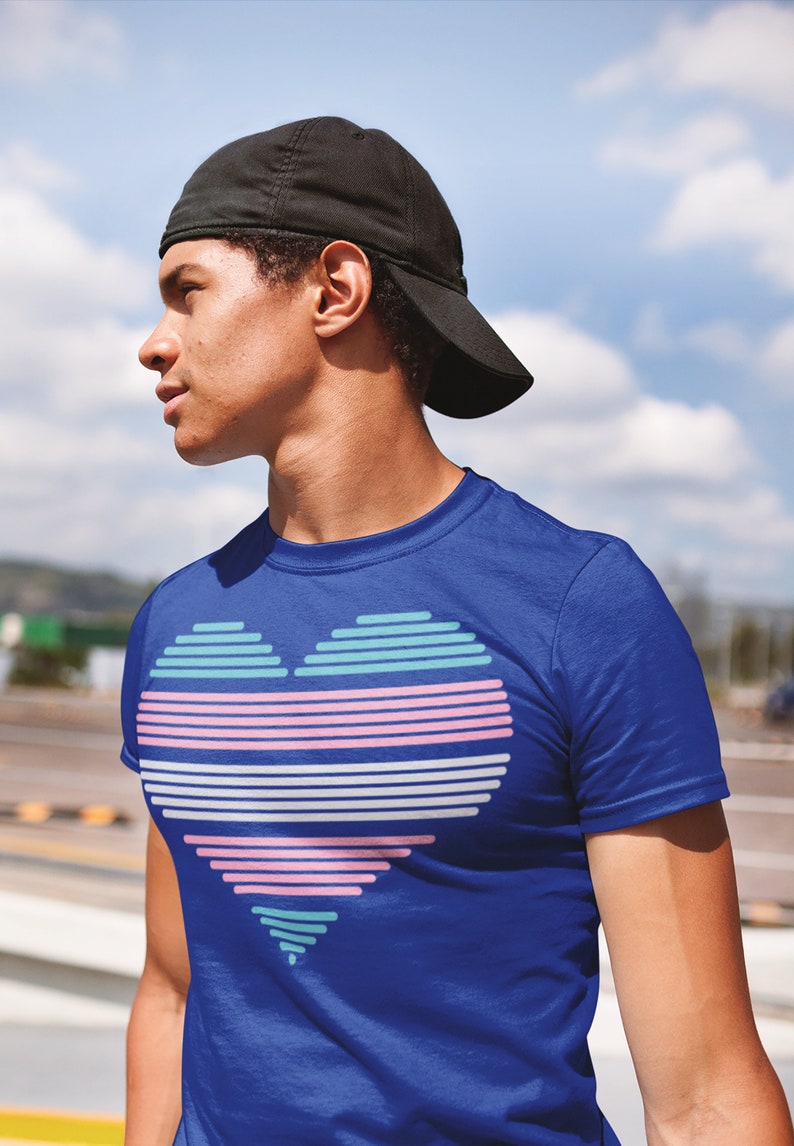Men's LGBT T Shirt Transgender Pride Shirts Heart Trans - Etsy