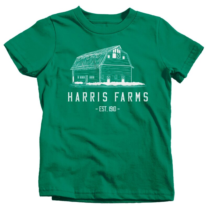 Kids Personalized Farm T Shirt Minimalist Shirt Barn Shirt - Etsy