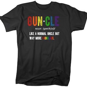 Men's Funny Uncle T-shirt Guncle Shirt Gift Ideas Uncles Fun Saying Tee ...