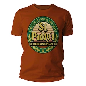 Men's Custom Pub Crawl Shirt Personalized St. Patrick's Day Bar Tee ...