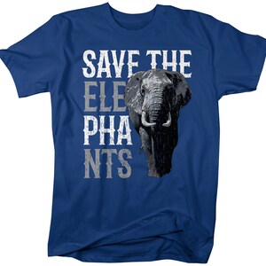 Men's Elephant T Shirt Save the Elephants Shirt Pachyderm Shirts Grunge ...