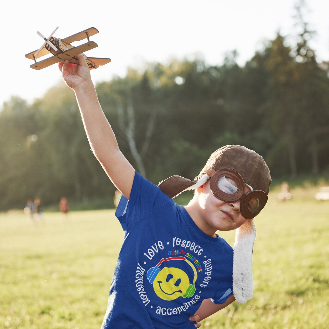 Kids Love Respect Support Autism T Shirt Cute Happy Face Smiley Tshirt ...