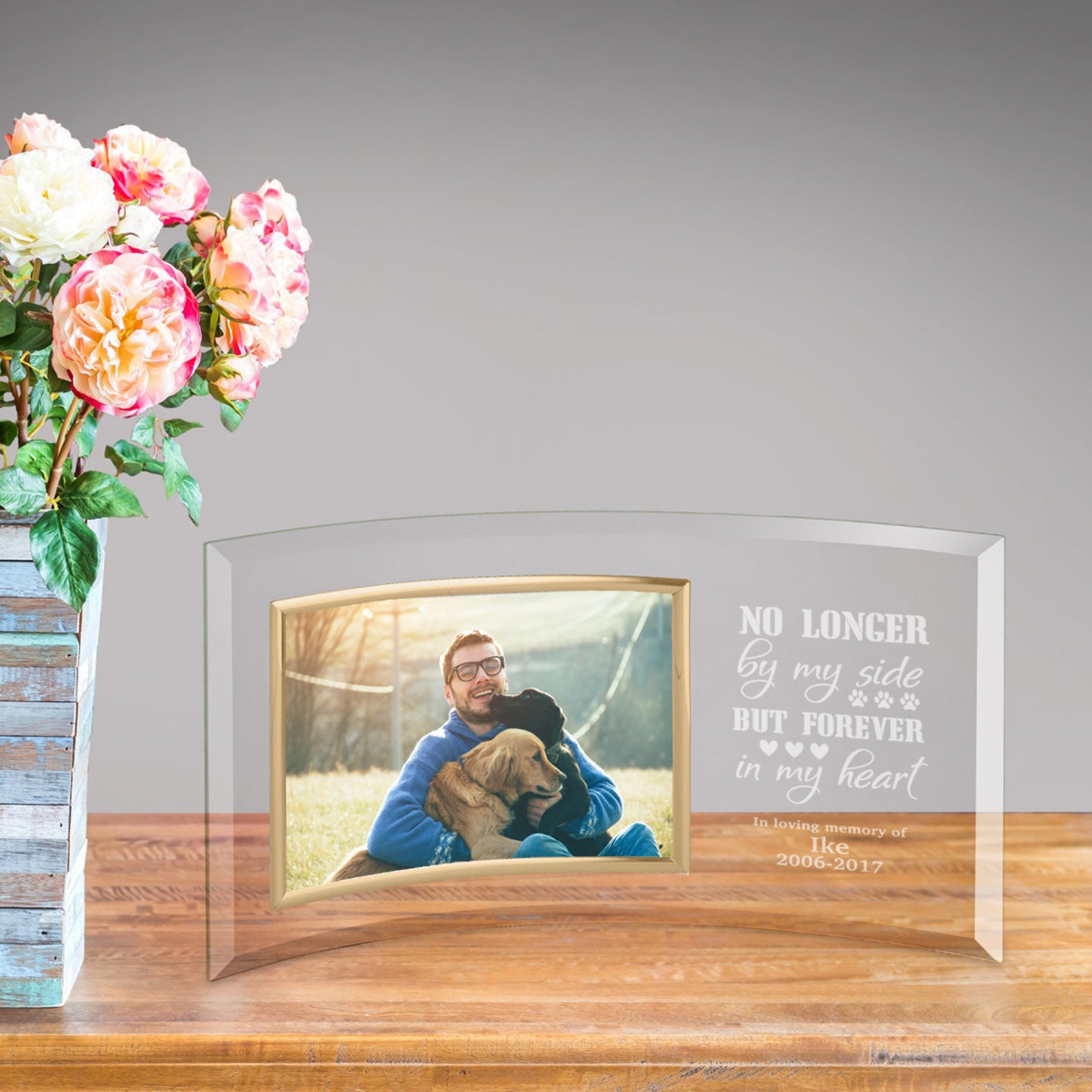 ENGRAVED PHOTO FRAME Custom Glass Photo Frame Personalized | Etsy