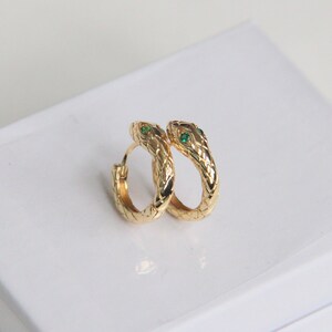 Snake Bite Huggies Snake Huggies Snake Earrings Gold Snake - Etsy