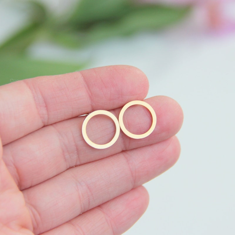 Circle Earrings - Etsy