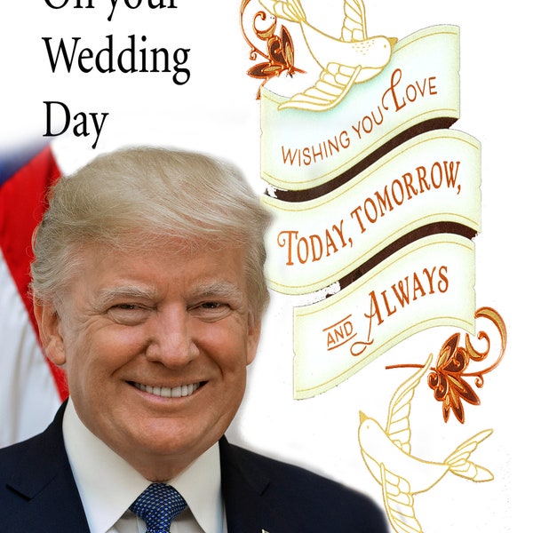 Trump Wedding Card - Etsy