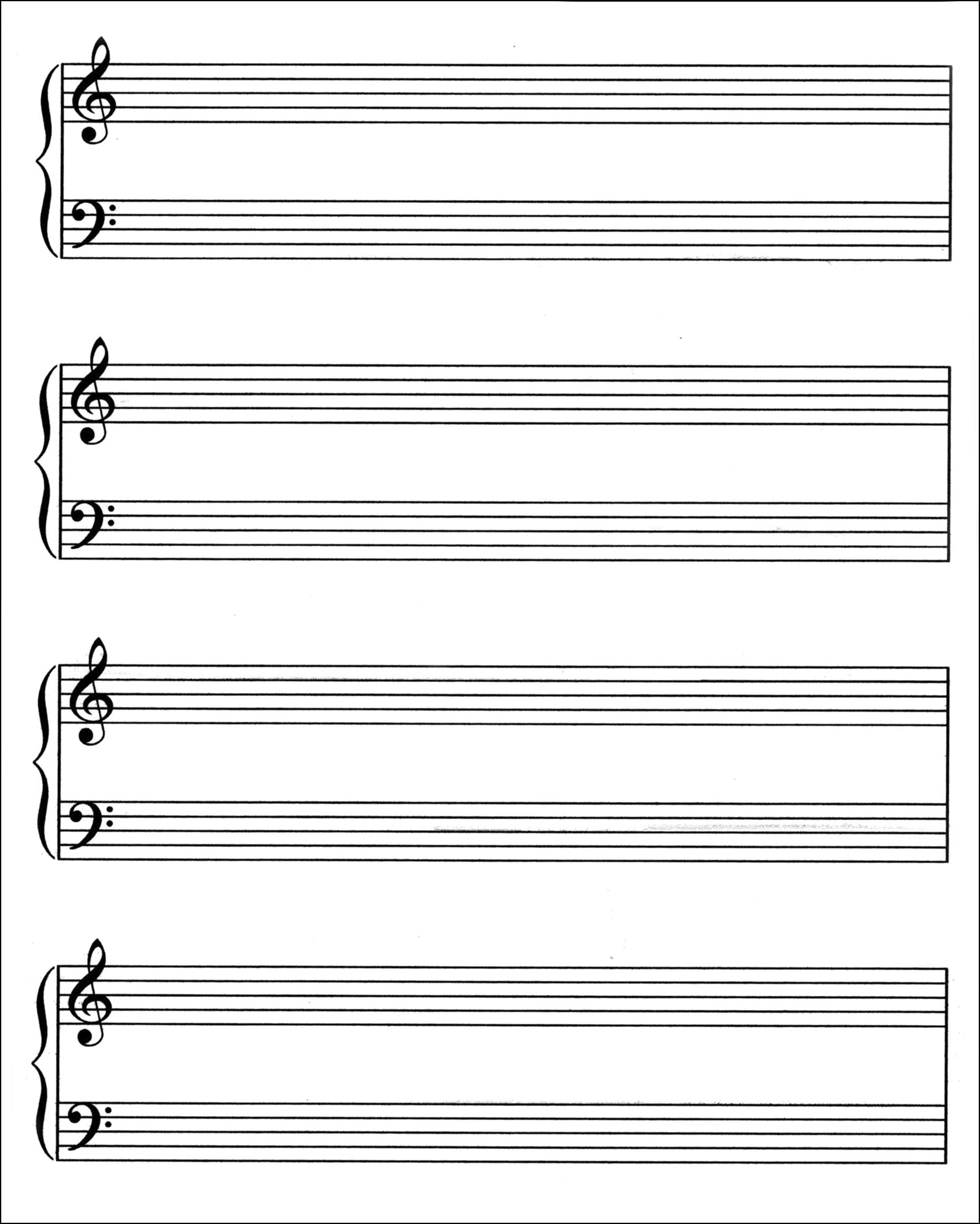 Grand Staff Blank Sheet 8 X 10 - Etsy