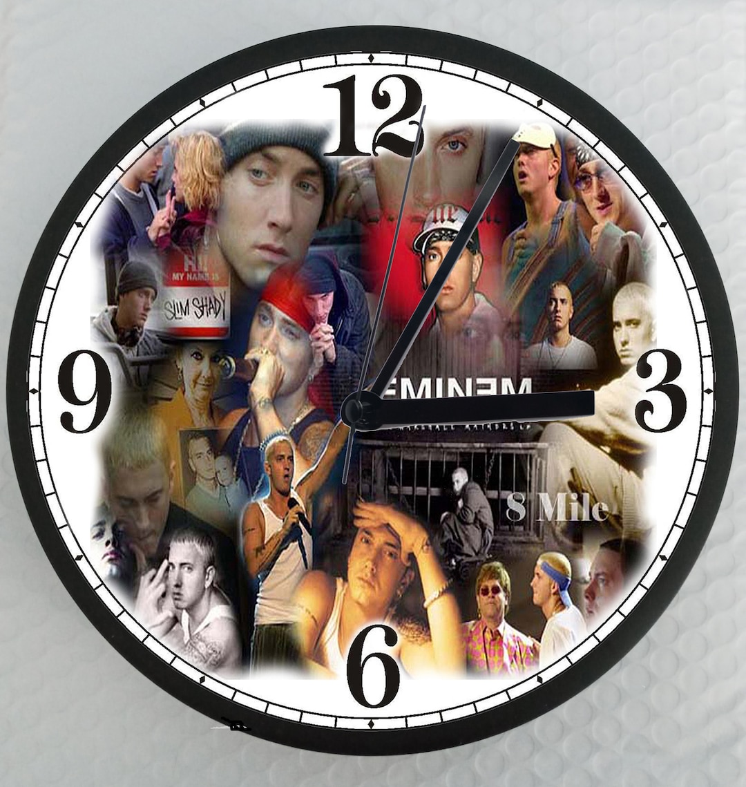 Eminem Wall Clock, Rapper, Music, Song, Home Decor, Gift - Etsy