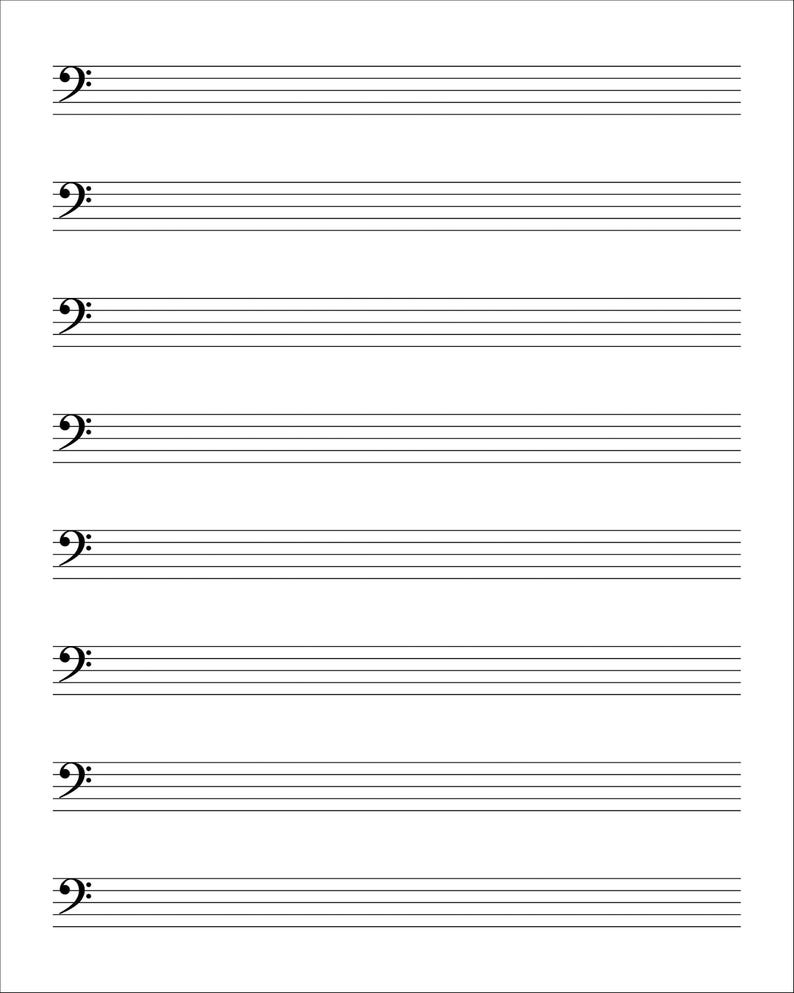 Music Staff Blank Sheet Bundle 8 X 10 - Etsy