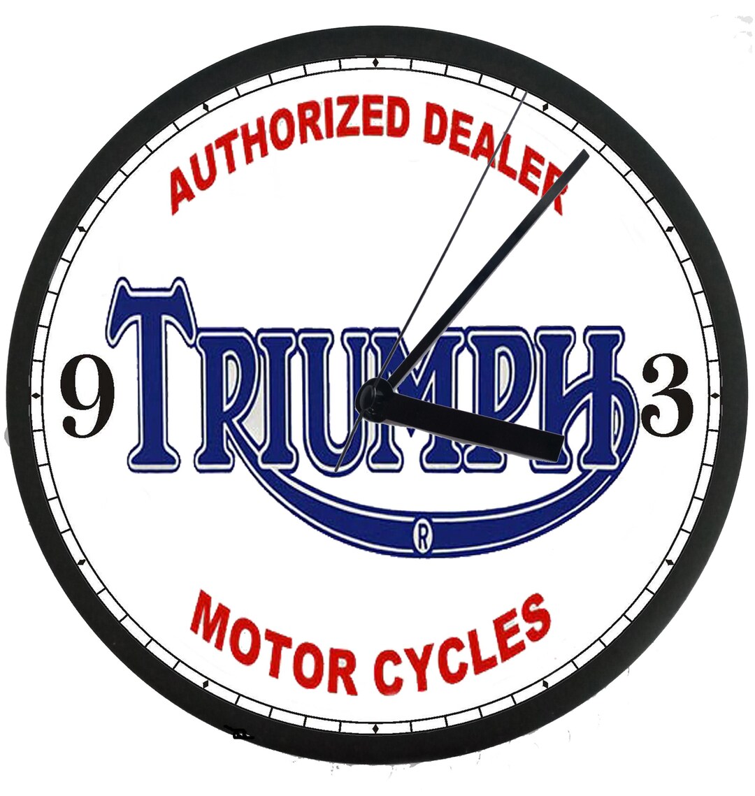 Motorcycle Wall Clock Triumph, Home Decor, Garage, Gift, Motorcycle - Etsy