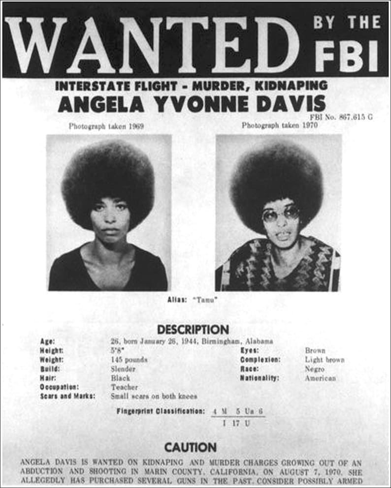 Angela Davis Wanted Poster Print 8 X 10 - Etsy