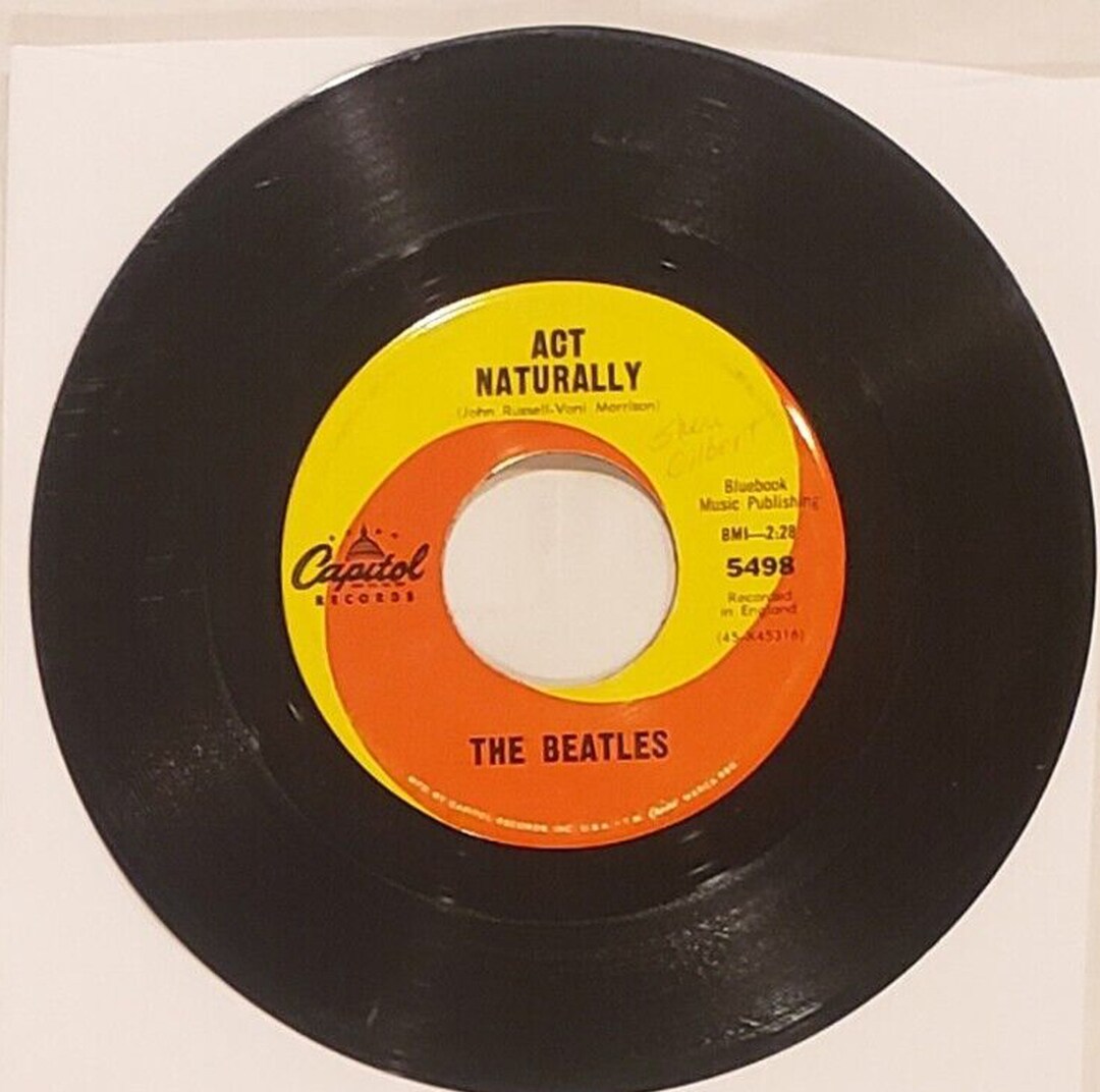 THE BEATLES Yesterday-act Naturally 45 RPM Record - Etsy