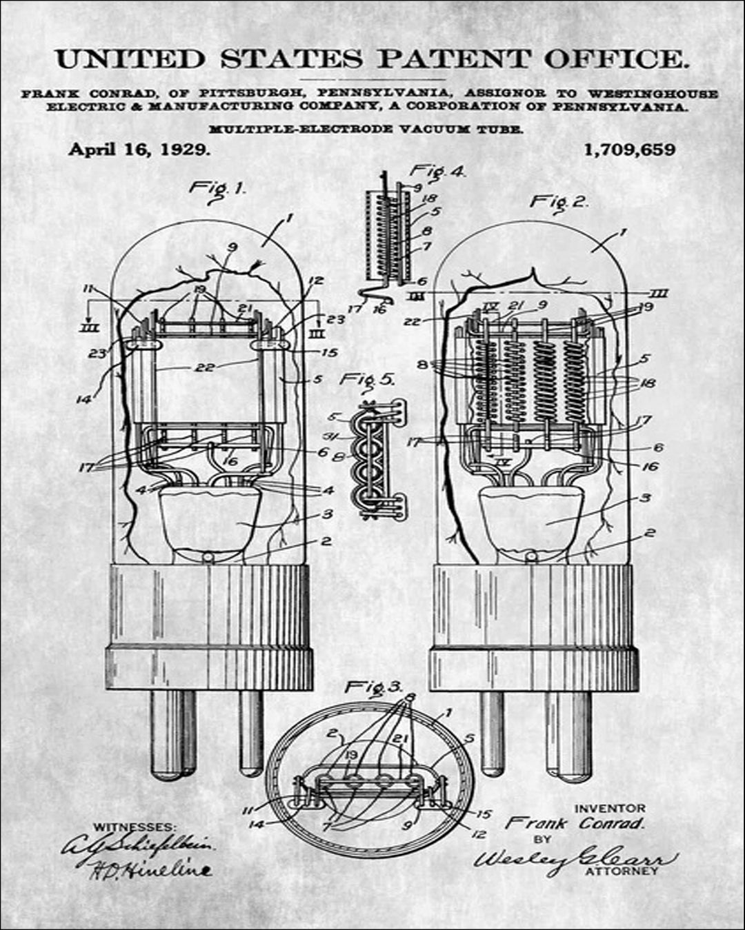 Vintage Vacuum Tube Patent Print 8 X 10 - Etsy