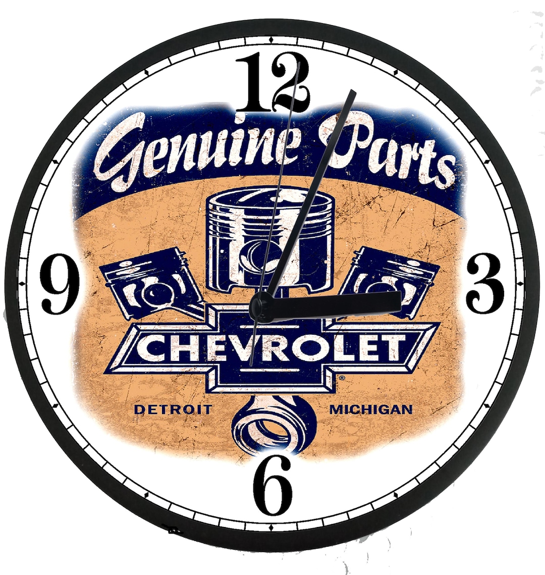 Chevy Wall Clock Retro Design, Mancave, Garage, Home Decor, Cars, Chevy ...