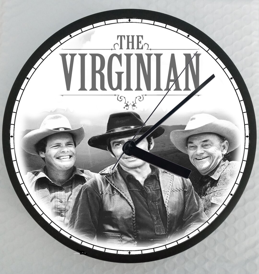 Virginian B&W Wall Clock - Etsy
