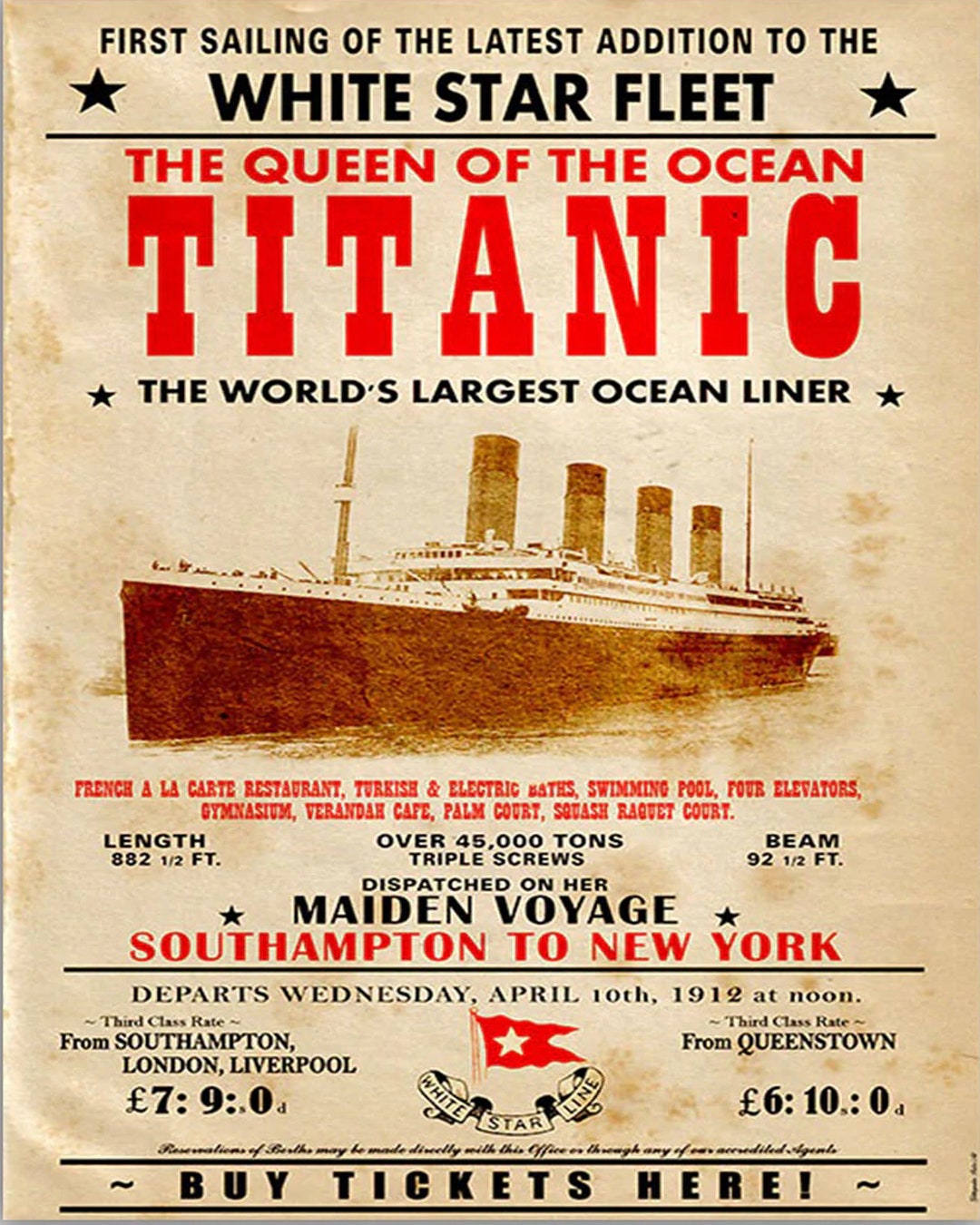 Titanic Poster 8 X 10 - Etsy