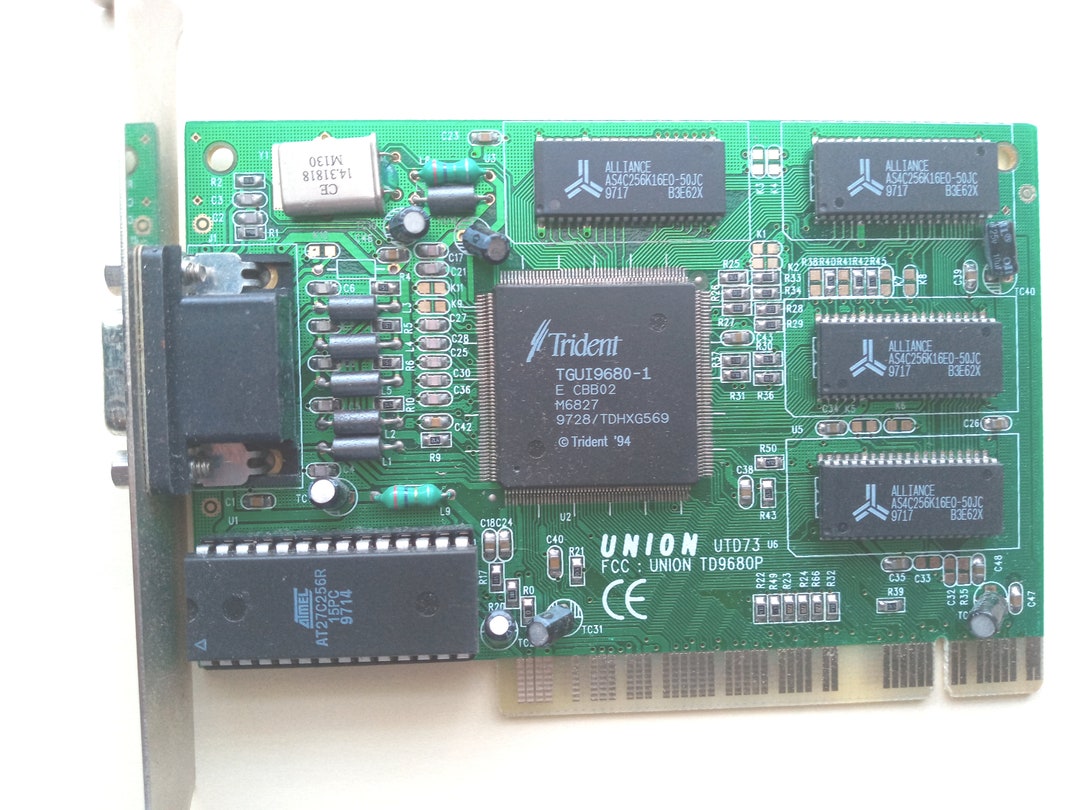 Vintage Trident TGUI9680-1 1MB PCI VGA PCI Slot - Etsy