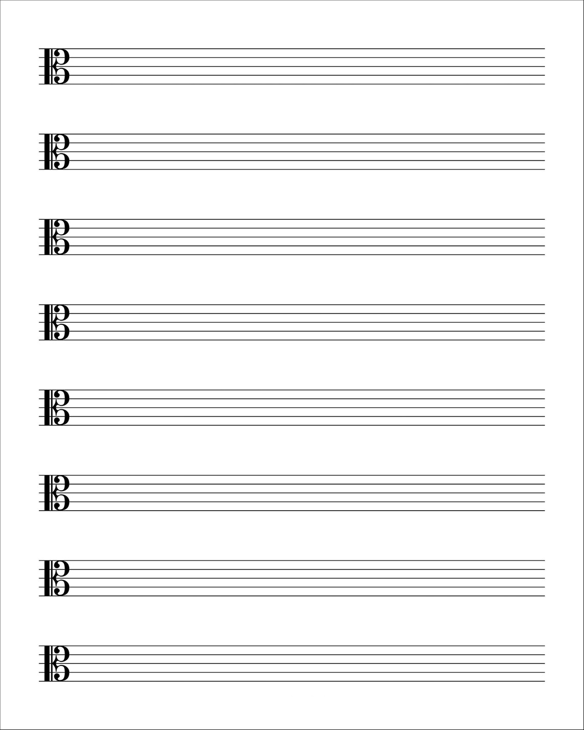 Music Staff Blank Sheet Bundle 8 X 10 - Etsy