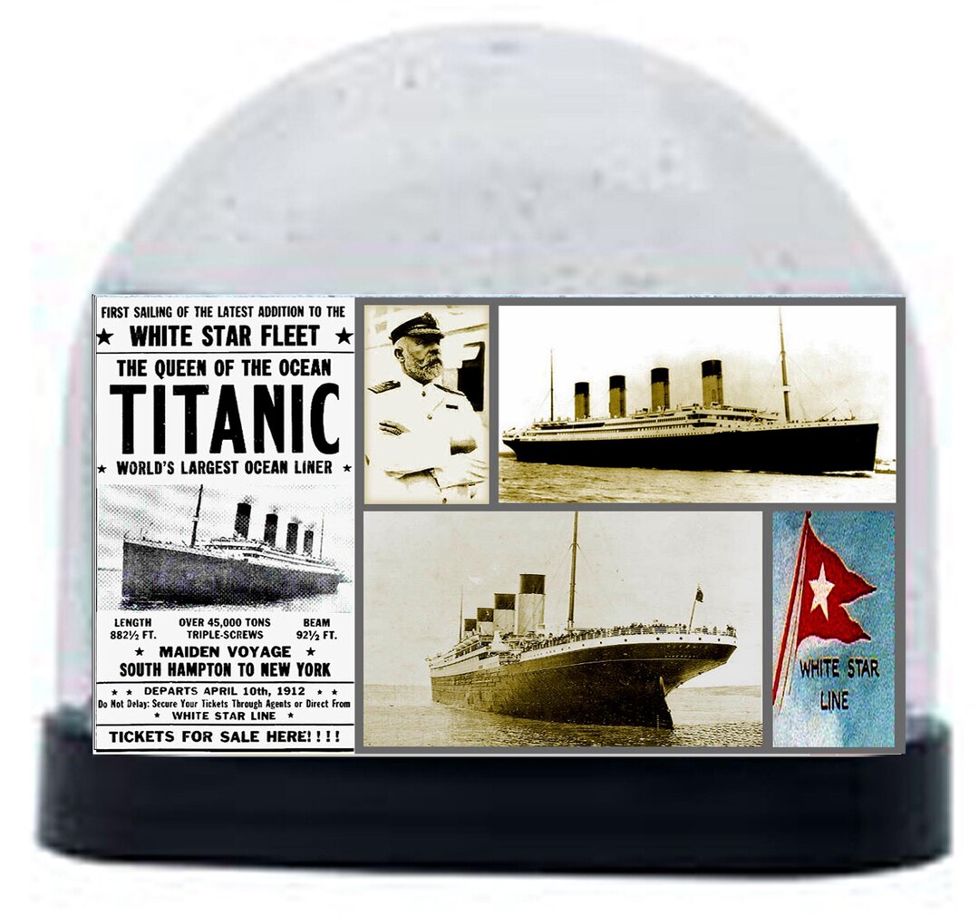 Titanic Collage Snow Globe - Etsy